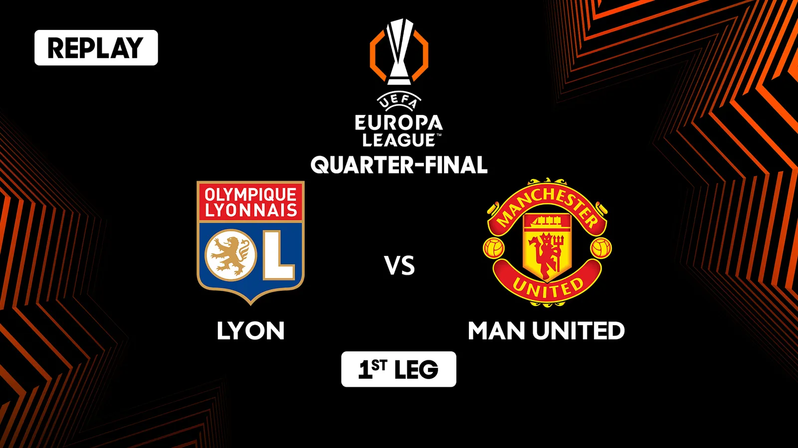 Replay - Lyon vs Manchester United - 1st Leg - R16 - 11 Apr 2025 ...