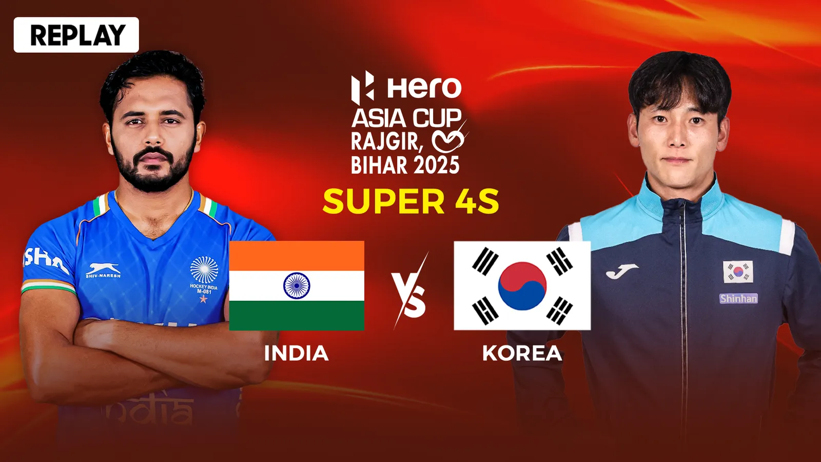 India vs Korea - Replay - 3 Sep 2025
