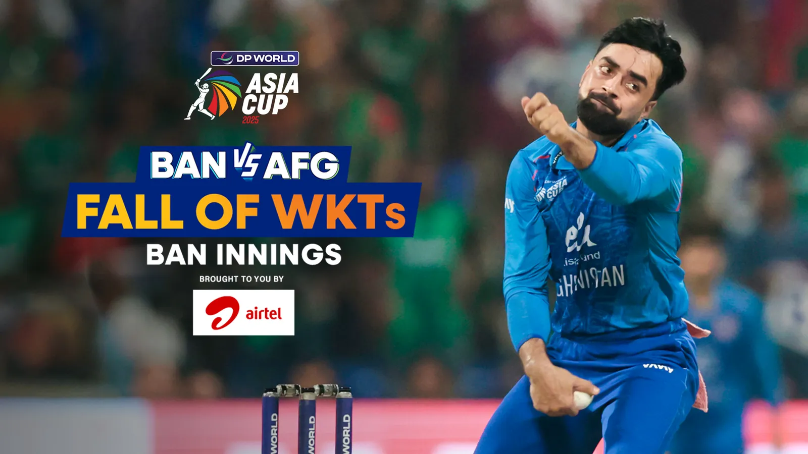 Fall of Wickets - Bangladesh - 16 Sep 2025